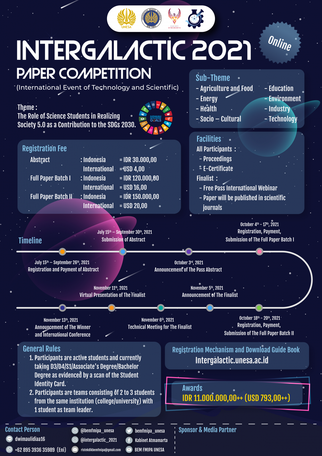 INTERGALACTIC 2021 (International Event of Technology dan Scientific ...